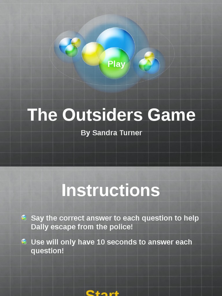 The Outsiders Game | PDF