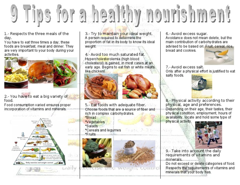 Healthy Eating Guidelines in English | PDF | Meal | Foods