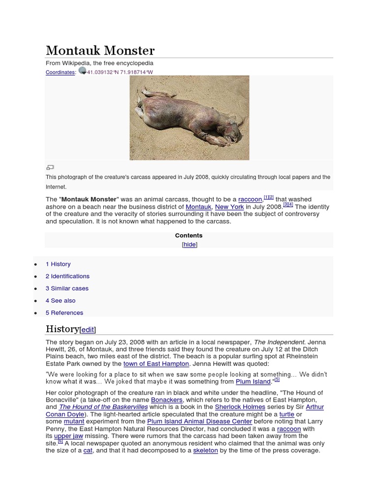 Montauk Monster | PDF | Nature