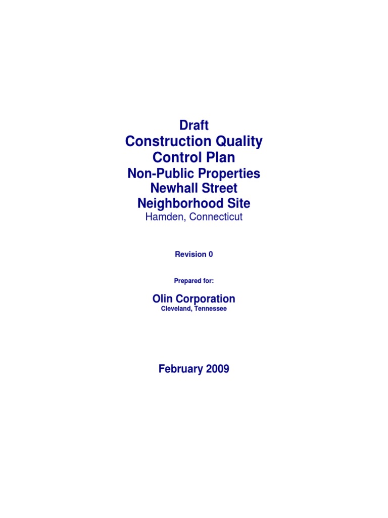 Construction Quality Control Plan Draft | Download Free PDF | General ...