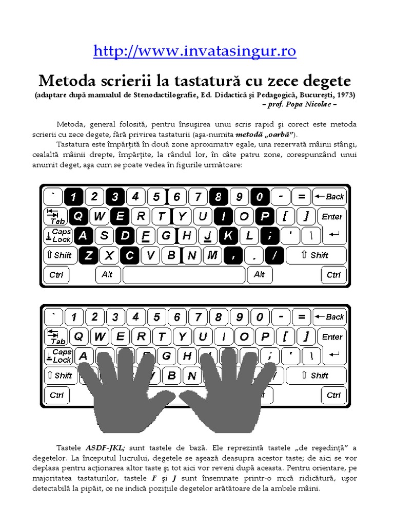 Invata Sa Scrii Cu 10 Degete | PDF