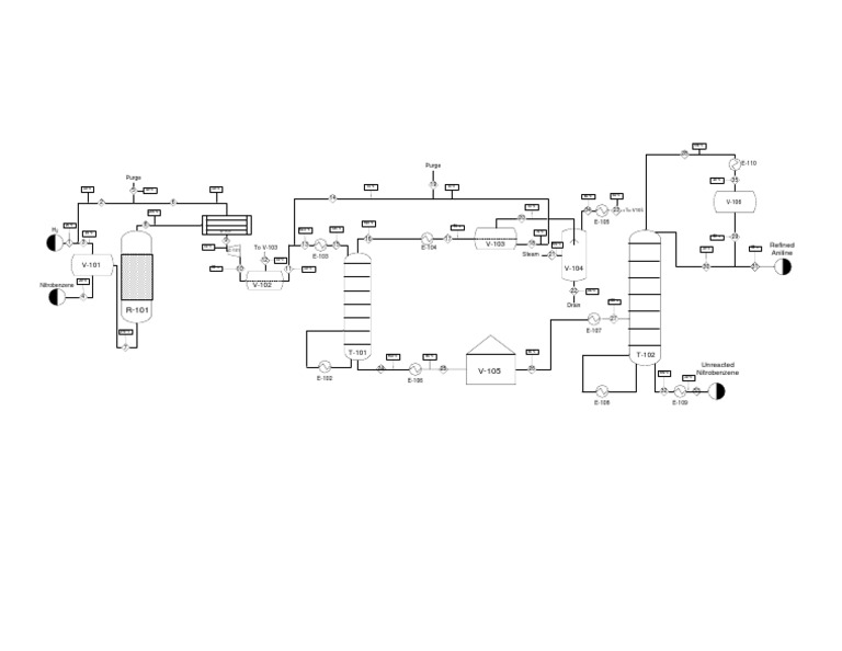 Revised PFD - Aniline Production | PDF