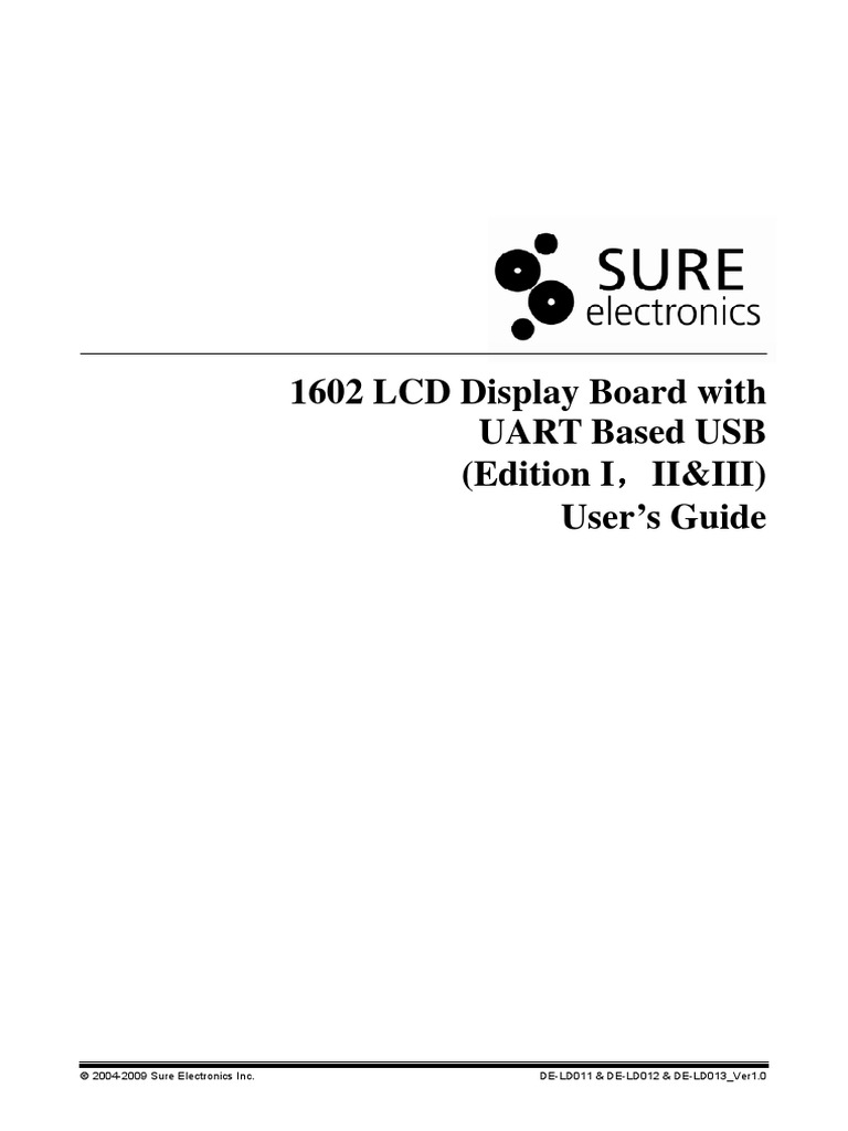 DE-LD011 Ver1.0 EN | PDF | Backlight | Liquid Crystal Display