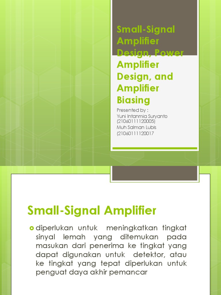 Small-Signal Amplifier Design | PDF