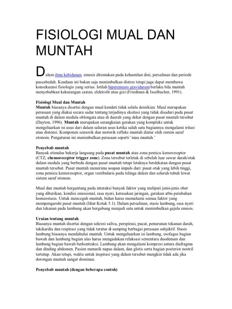 56646fsdfdsf 631 Fisiologi Mual Dan Muntah | PDF