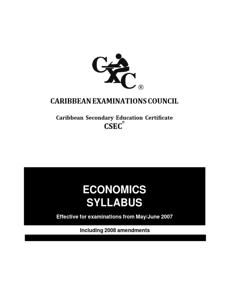 CSEC Economics | PDF | Supply And Demand | Balance Of Payments