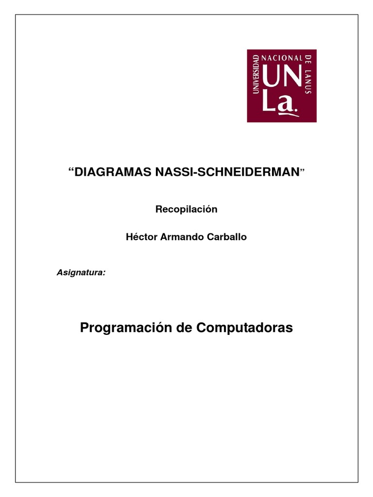 Diagrama Nassi Schneiderman | PDF | Algoritmos | Ingeniería Informática
