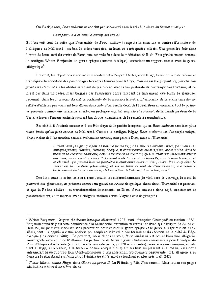 Booz Endormi Comentariu | PDF | Victor Hugo | Poésie