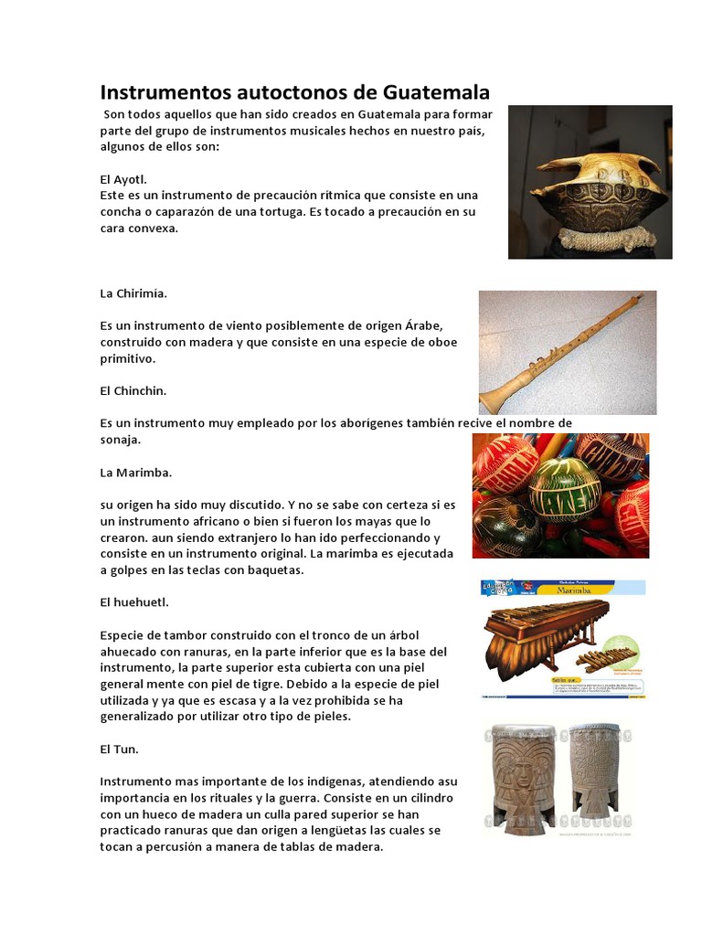 Instrumentos Autoctonos de Guatemala | PDF