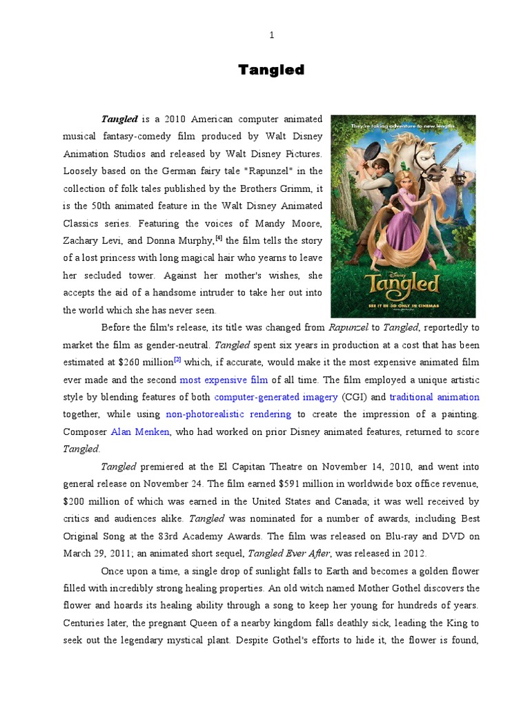Tangled 2010 | PDF | Rapunzel | Leisure
