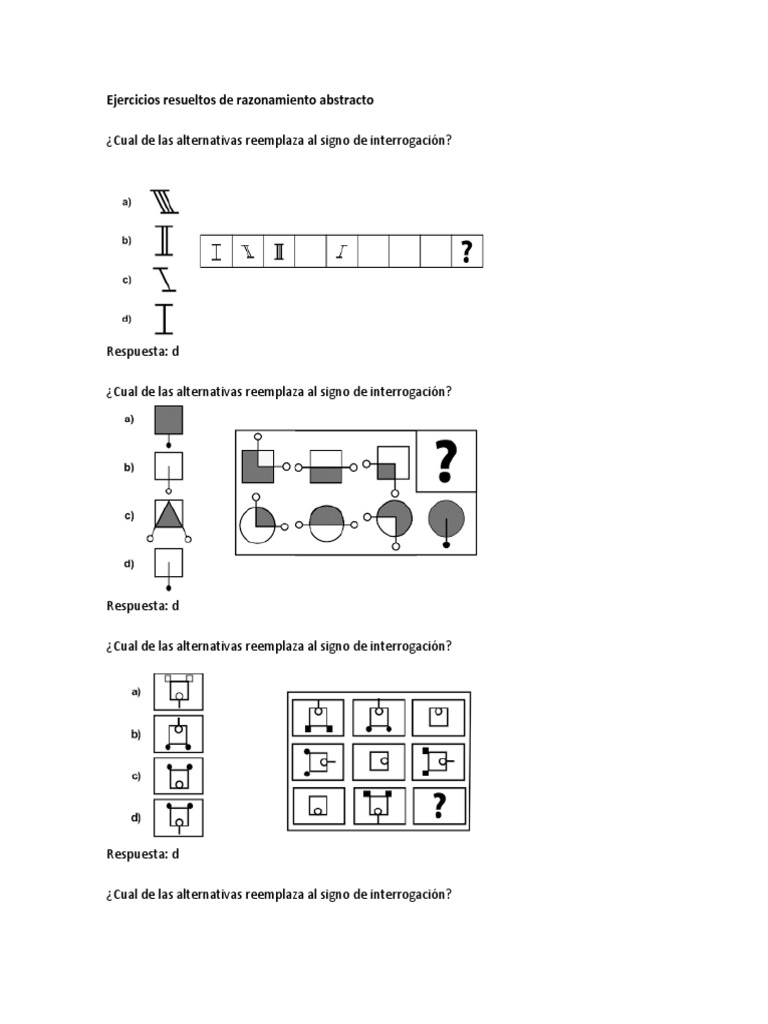 Ejercicios de Razonamiento Abstracto | PDF | Puntuación | Referencia