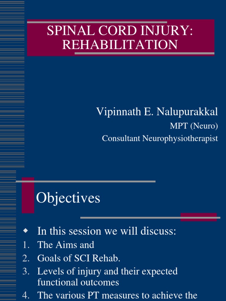 Spinal Cord Injury Rehabilitation Guide | PDF | Spinal Cord Injury ...