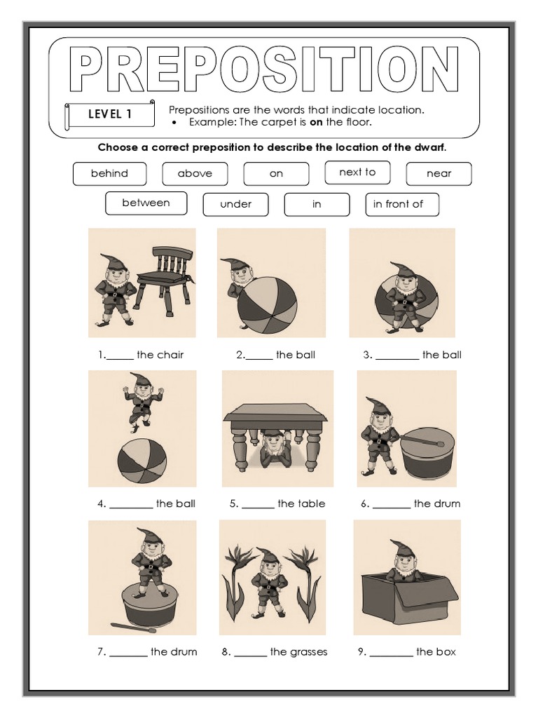 Preposition Exercise | PDF