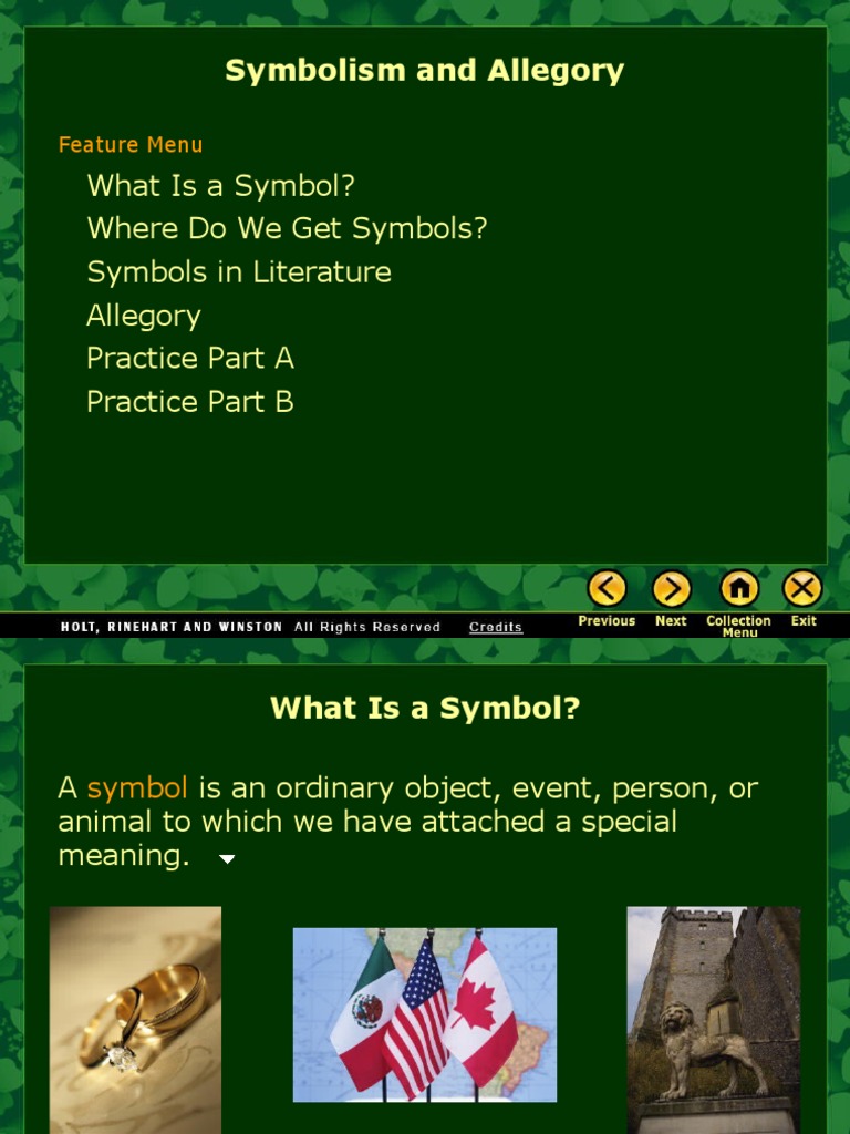 Symbolism & Allegory Power Point | PDF | Allegory | Symbols