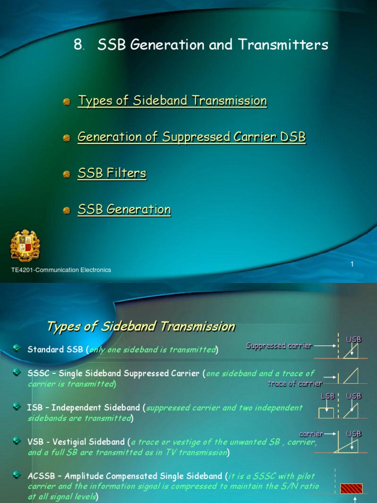 SSB Generation and Transmitters | PDF | Electronic Filter | Electrical ...