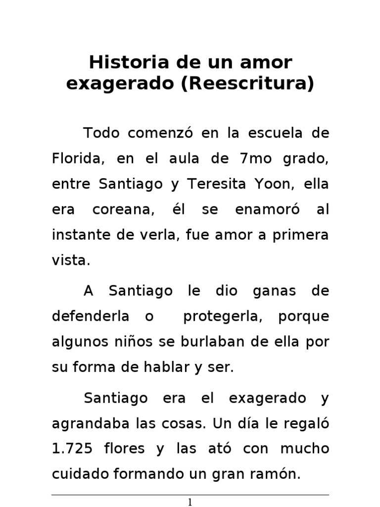 Historia de Un Amor Exagerado | PDF