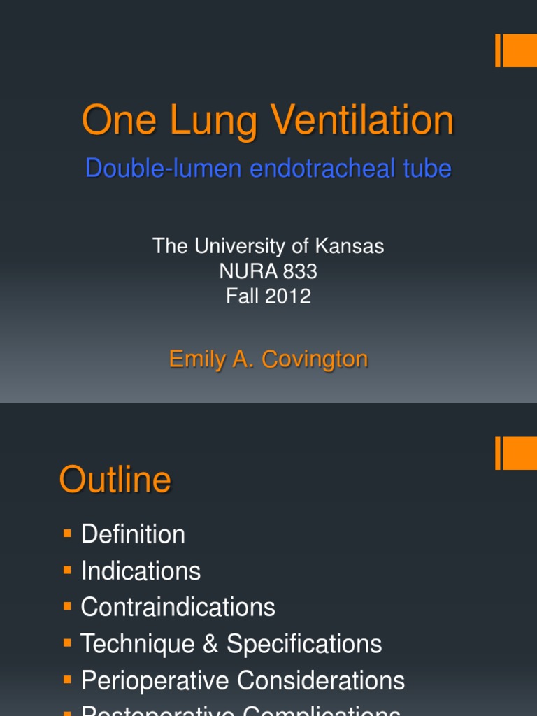 One Lung Ventilation | PDF | Respiration | Health Care
