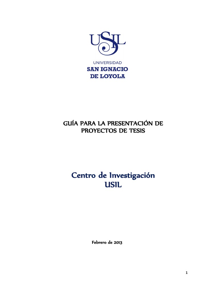 Guía para Presentación de Proyectos de Tesis | PDF | Hipótesis | Teoría ...
