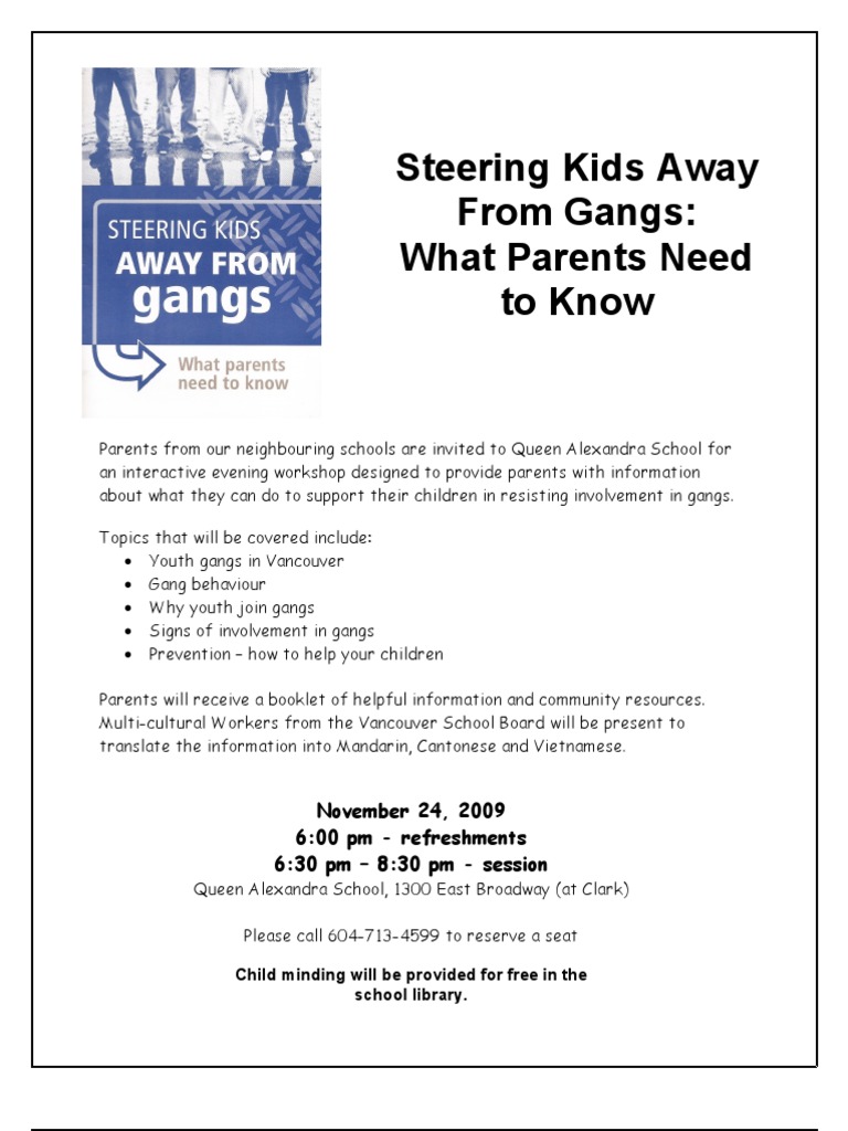 Gang Prevention Workshop for Parents | PDF | Foreign Language Studies