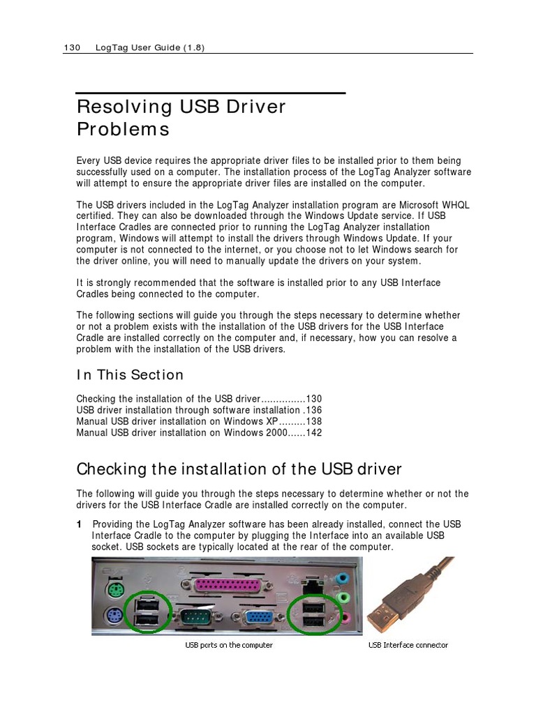 Resolving USB Installation Issues | PDF | Installation (Computer Programs) | Device Driver