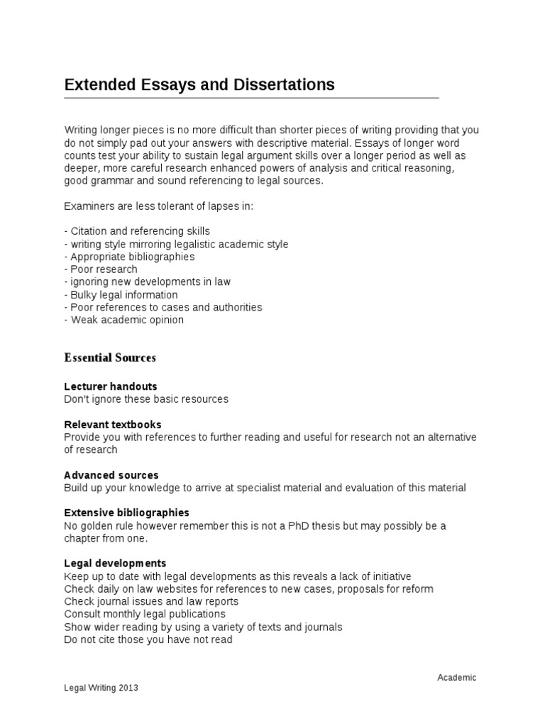 Extended Essays | PDF | Essays | Thesis