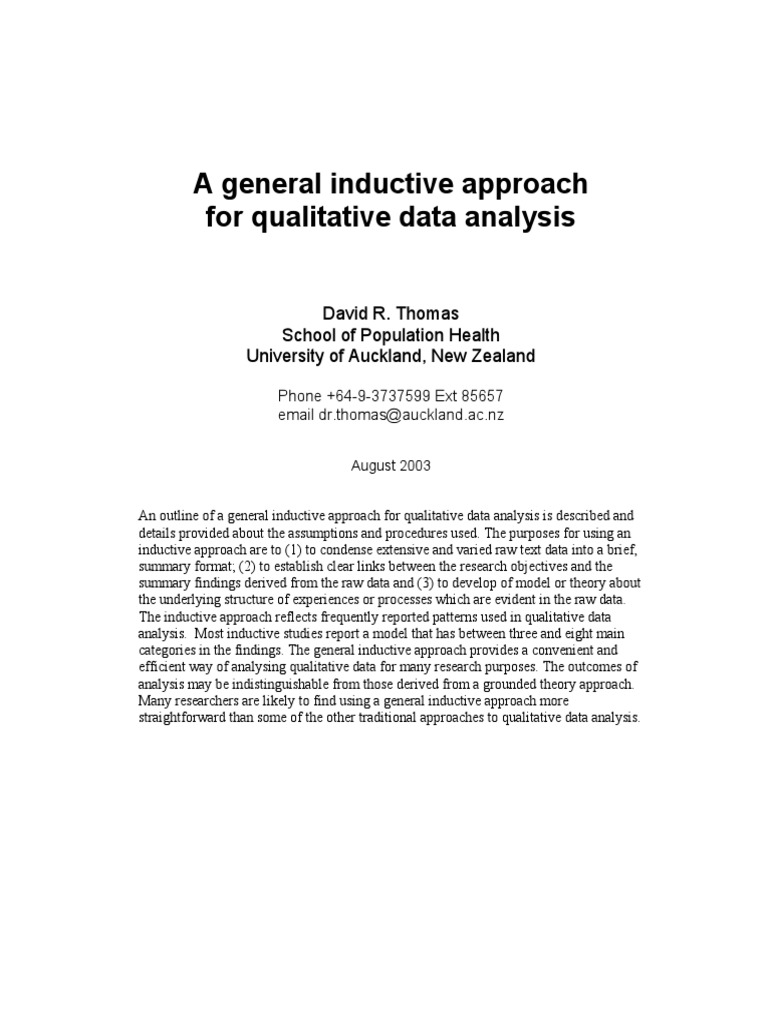 Thomas, D. - A General Inductive Approach For Qualitative Data Analysis ...
