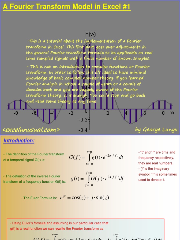 This Is A Tutorial About The Implementation of A Fourier: by George Lungu | PDF | Fourier ...