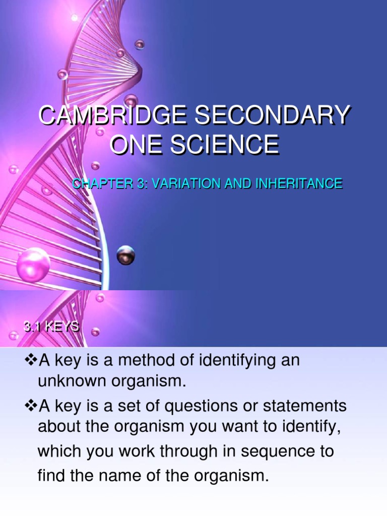 Variation and Inheritance in Science | PDF | Heredity | Gene
