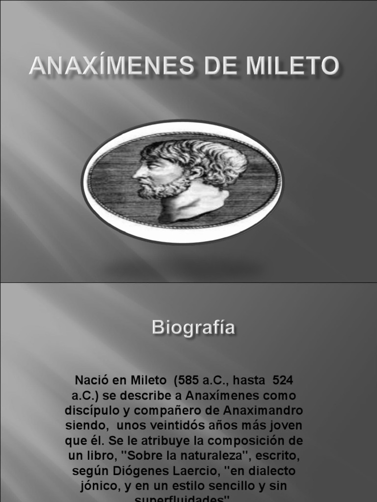 Anaxímenes de Mileto | PDF | Epistemología | Metafísica