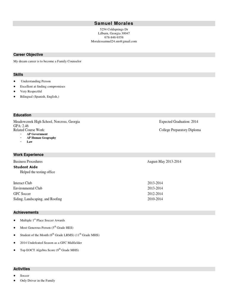 Samuel Resume | PDF