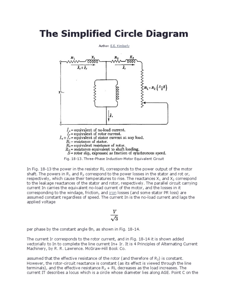The Simplified Circle Diagram | PDF | Electric Motor | Electrical ...
