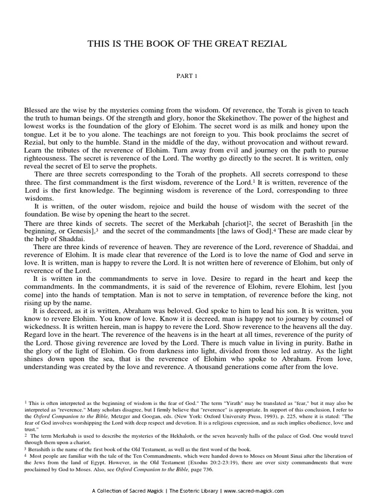 This Is The Book of The Great Rezial | PDF | Leah | Jacob