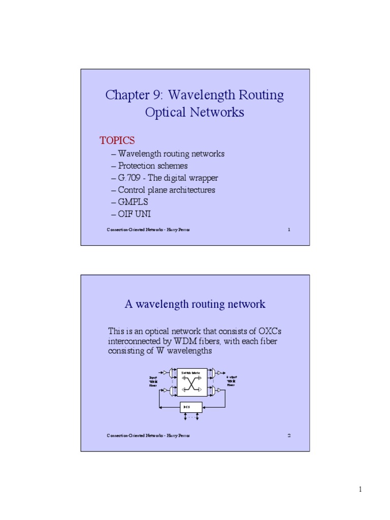 Wavelength Routing in Optical Networks | PDF | Multiprotocol Label ...