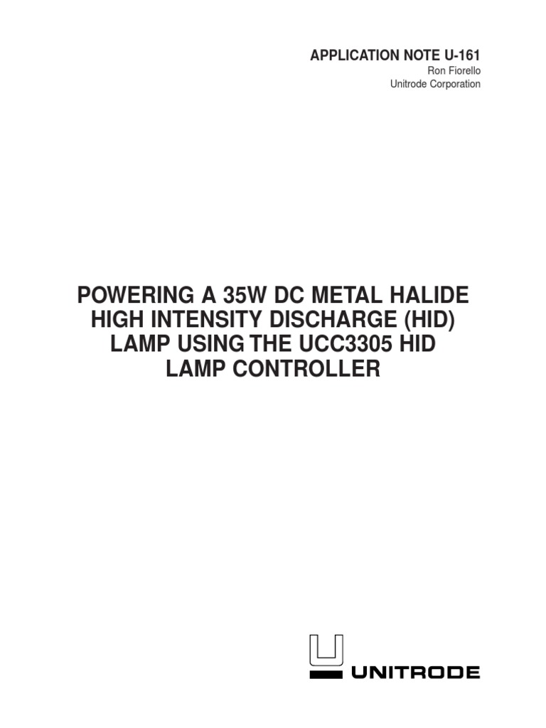 HID Datasheet | PDF | Amplifier | Electrical Components