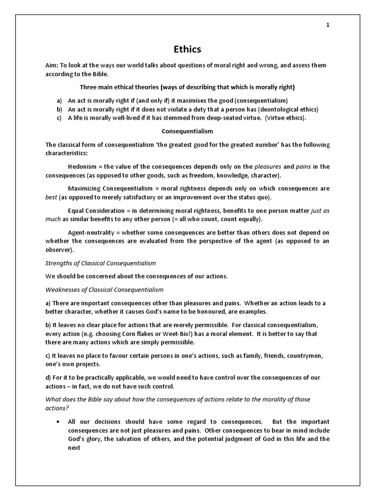 Ethics Seminar | PDF | Morality | Virtue