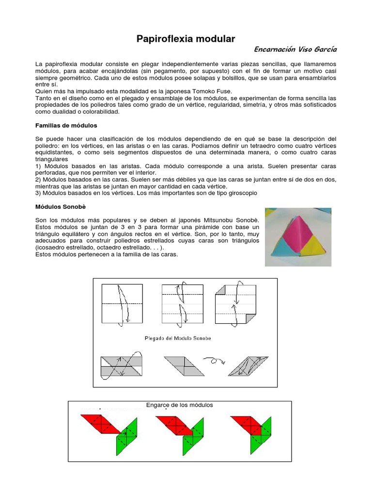 Papiroflexia Modular | PDF | Triángulo | Origami