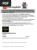 Song Lyric Analysis Essay Outline | PDF | Essays | Human Communication