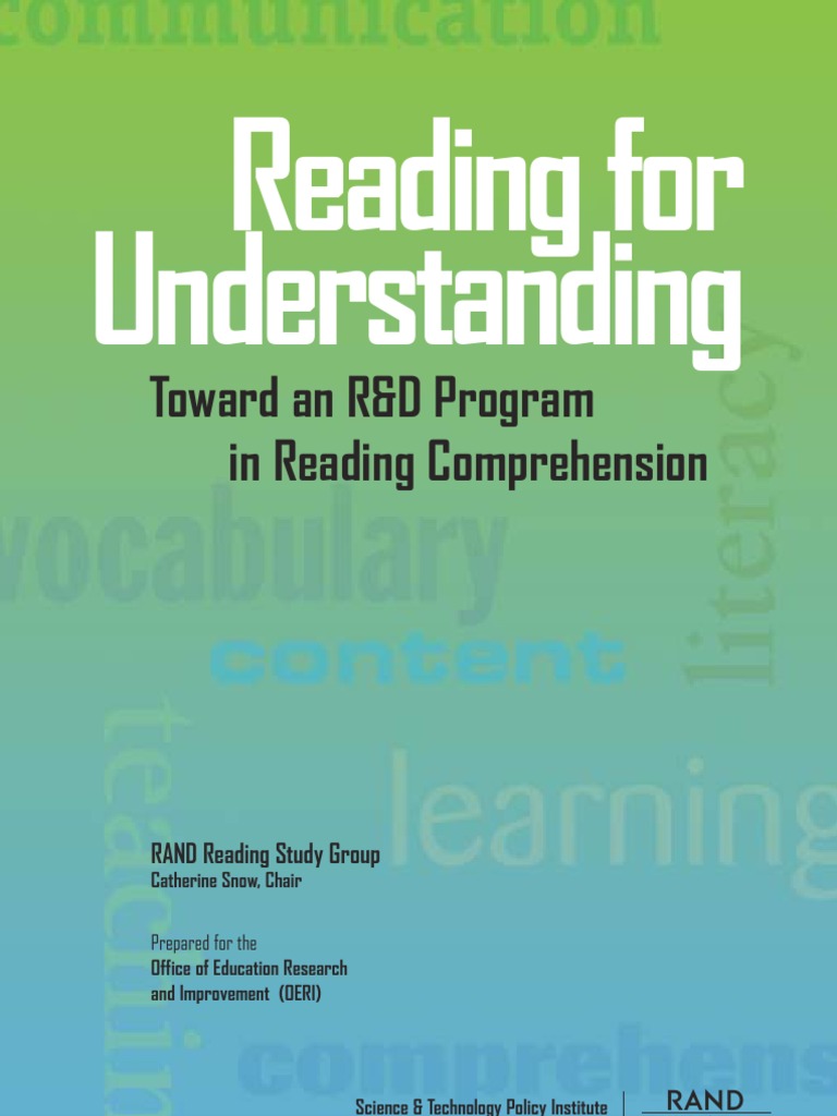 Reading For Understanding | PDF | Reading Comprehension | Reading (Process)