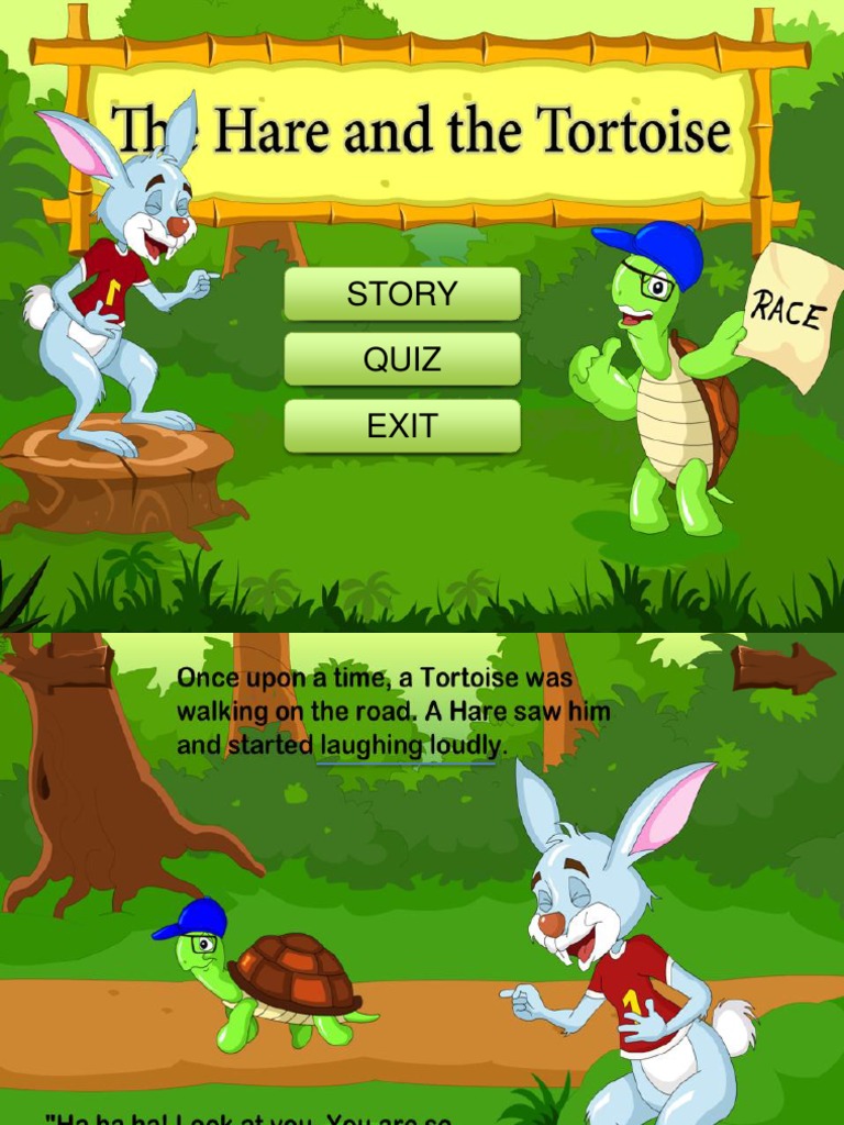 The Hare and The Tortoise Story ( Interactive Powerpoint)
