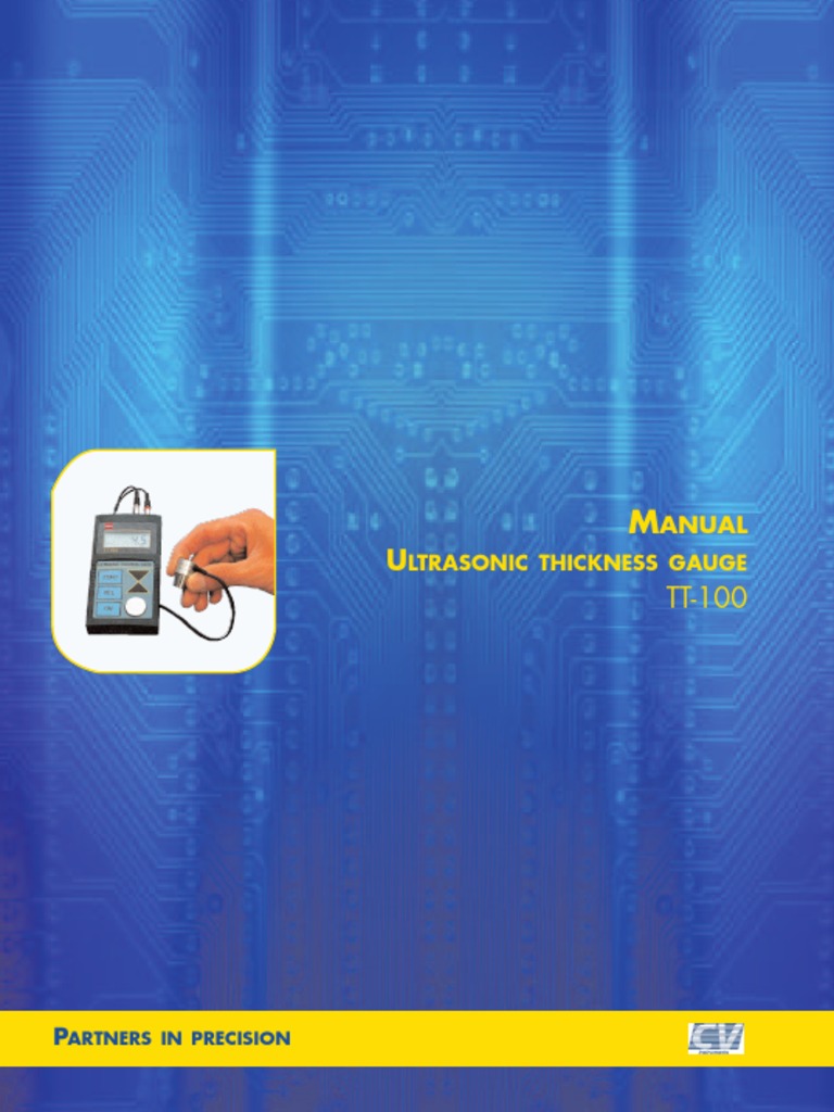 Time TT100 Manual | PDF | Calibration | Ultrasound