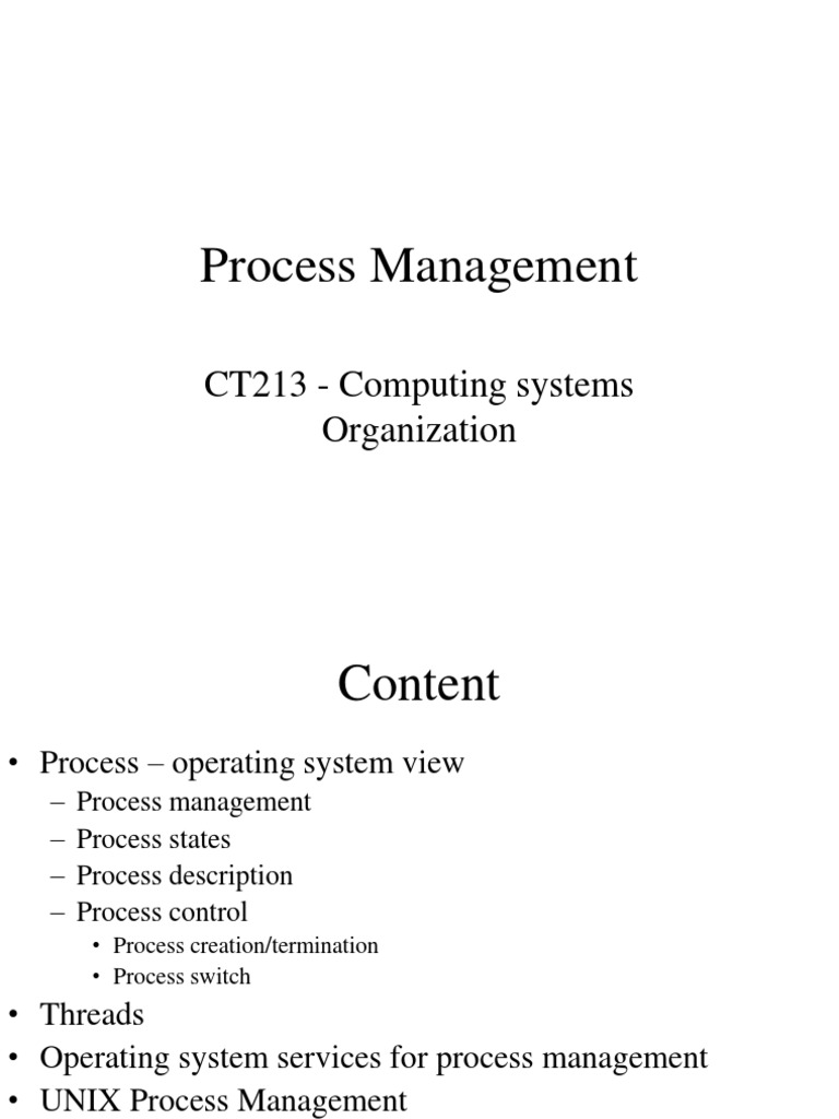 Process Management | Download Free PDF | Process (Computing) | Thread (Computing)