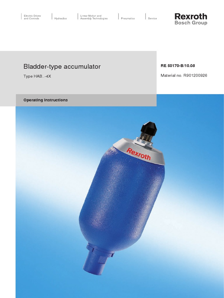 Bladder Type Accumulator Rexroth | PDF | Gases | Shelf Life