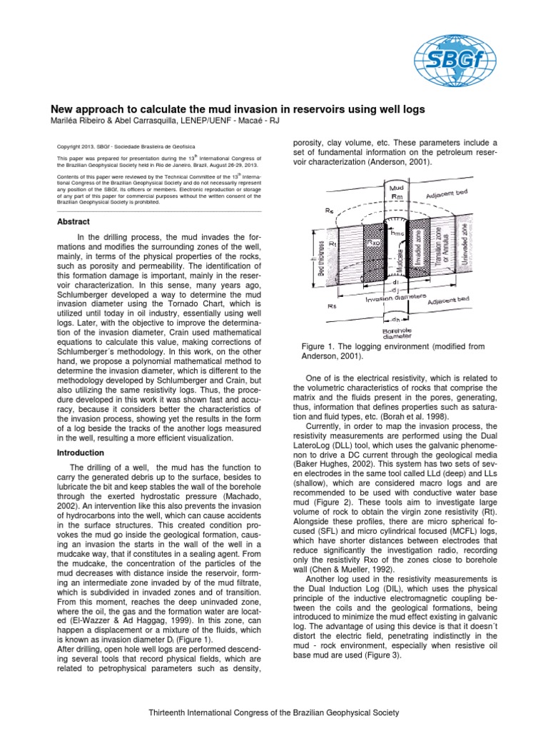 New Approach To Calculate The Mud Invasion in Reservoirs Using Well ...