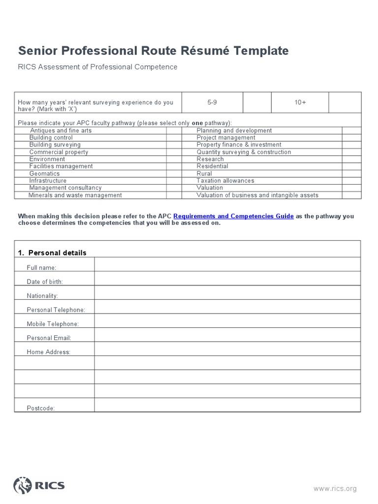 Senior Professional Résumé Template | PDF | Business | Further Education