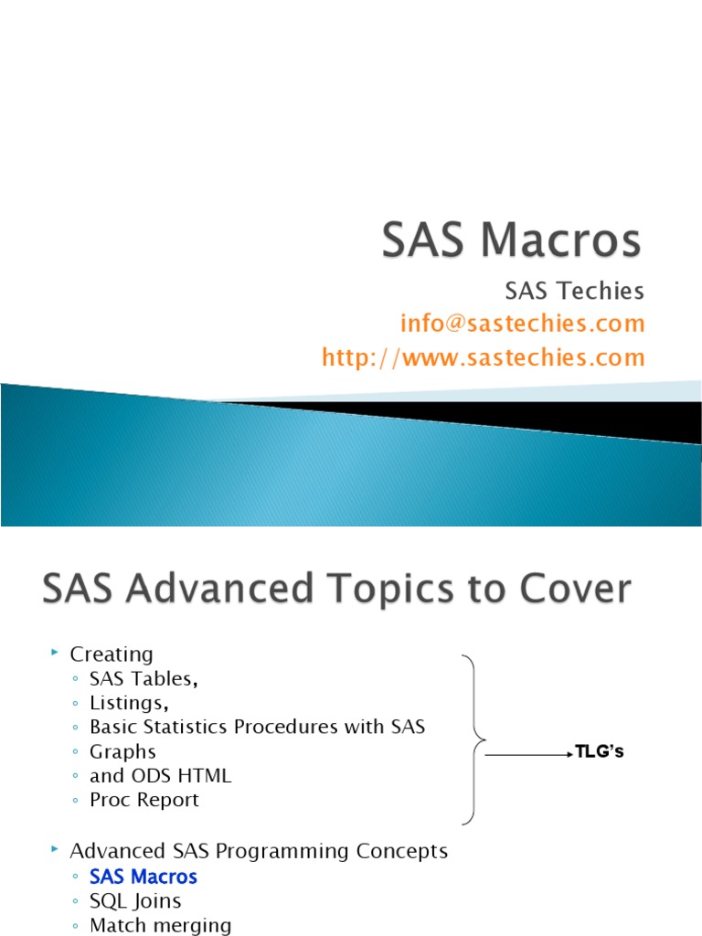 Sas Slides 12 Macros Pdf Sas Software Parameter Computer