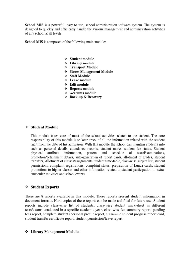 School MIS Is A Powerful, Easy To Use, School Administration Software ...