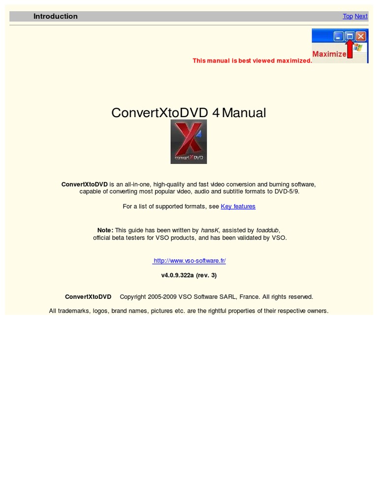 ConvertXtoDVD v4 Manual | PDF | Dvd | Windows Vista