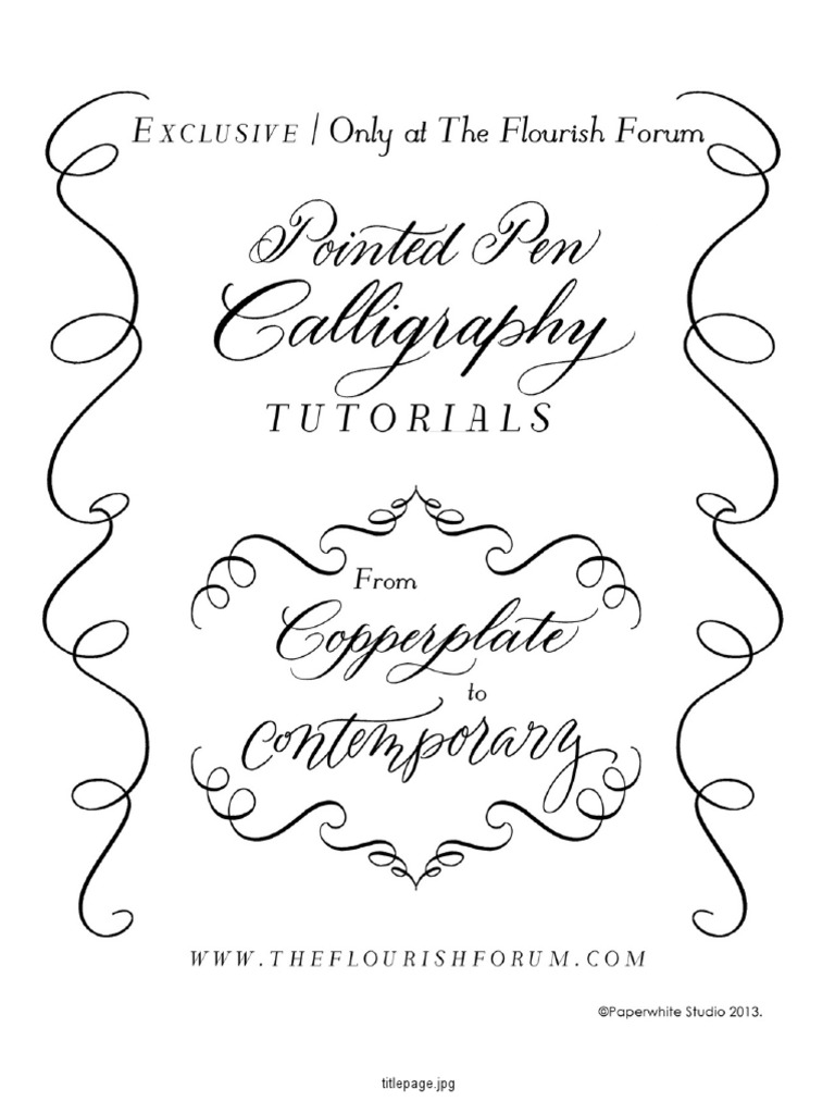 Pointed Pen Lesson 1 | PDF