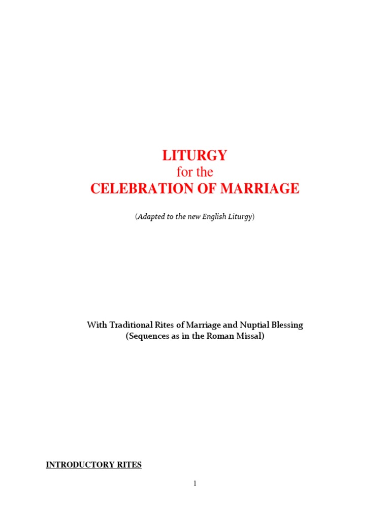 Wedding Liturgy | PDF | Mass (Liturgy) | Eucharist