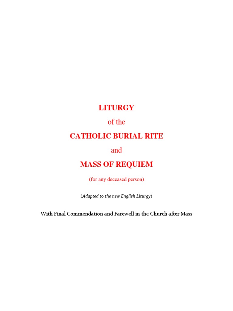 Funeral Liturgy | PDF | Mass (Liturgy) | Baptism